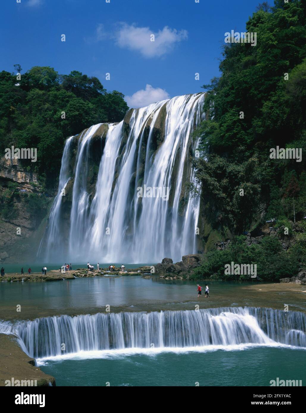 High-definition background map of high mountains and flowing water ...