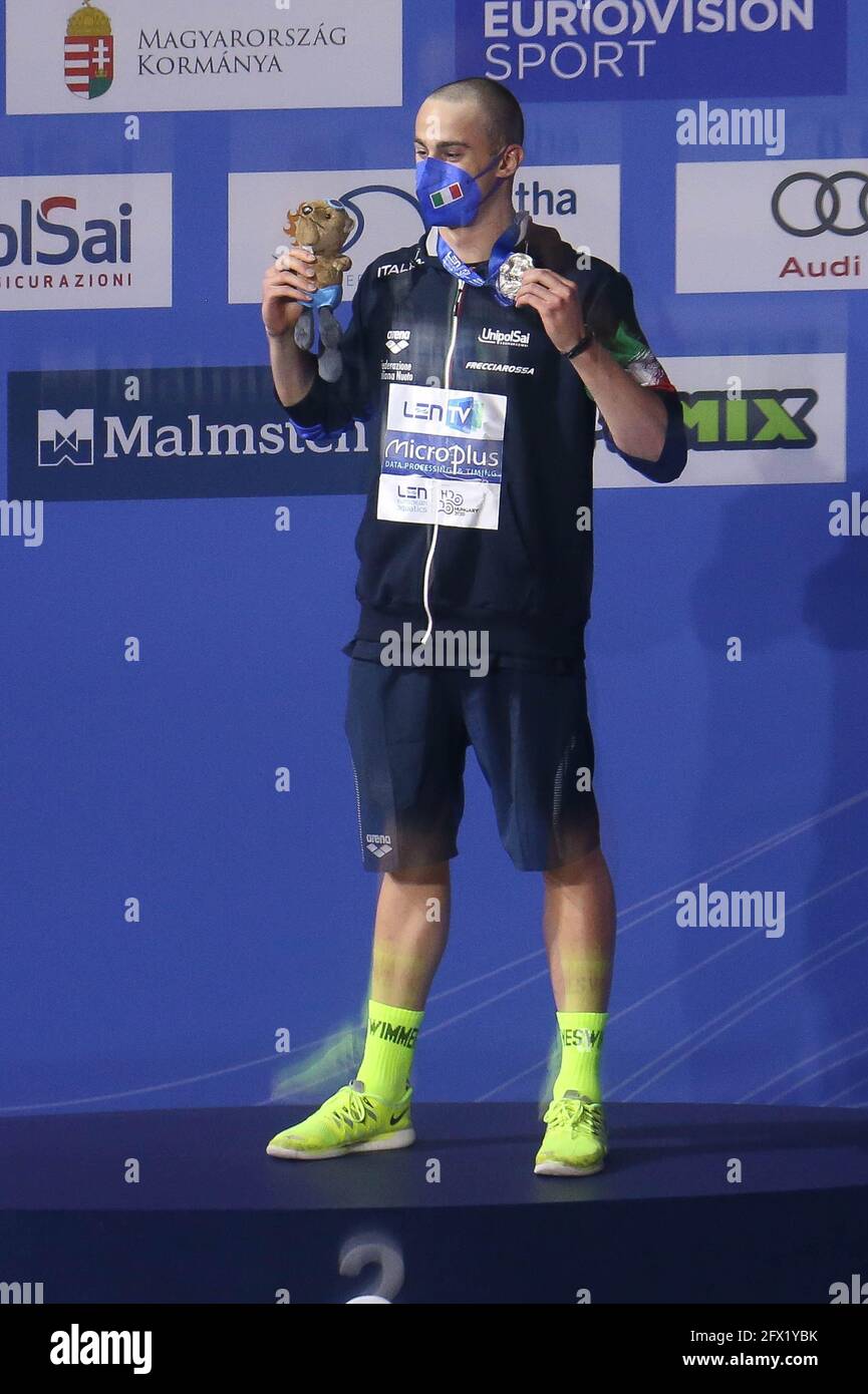 Alberto Razzetti of Italy 2nd place, Podium 400 m Medley during the ...