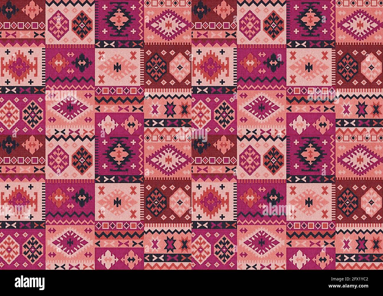 Illustration of a rag covered in decorations on a purple background ...