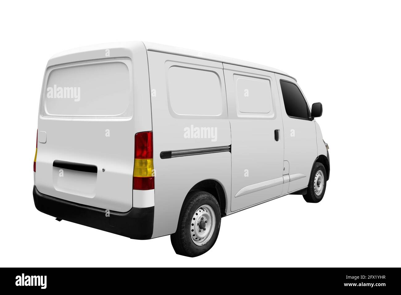 Modern white van transport Cut Out Stock Images & Pictures - Alamy