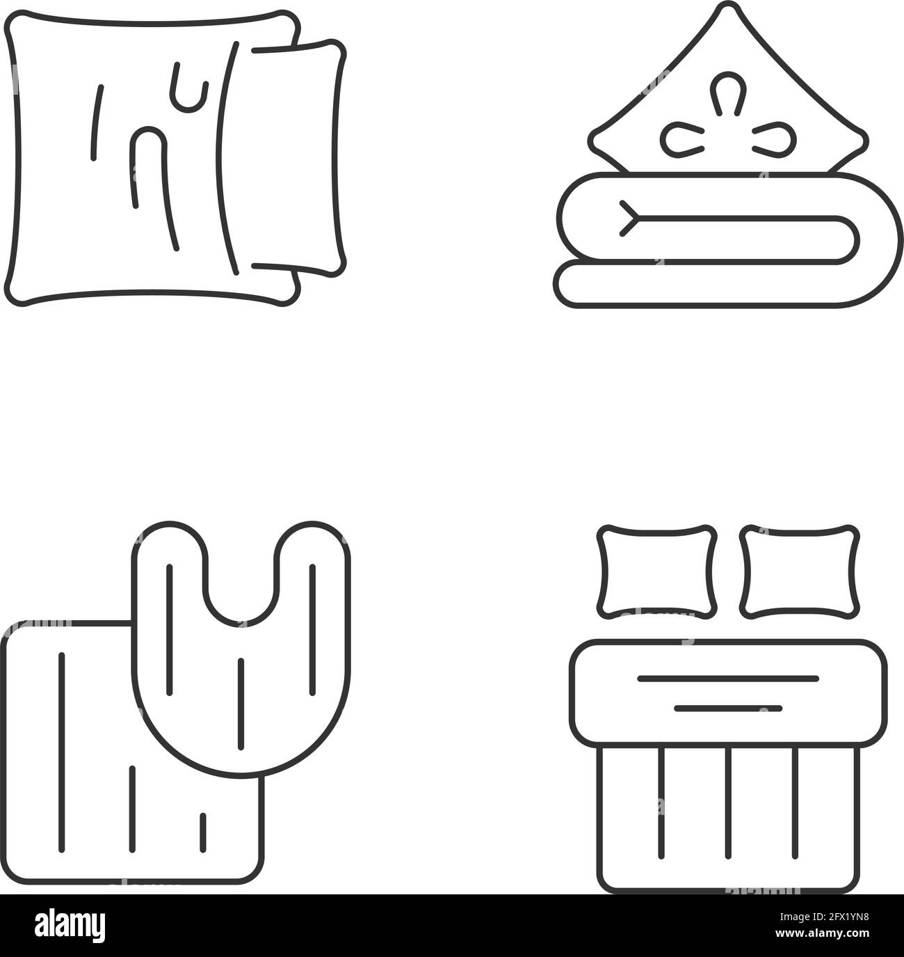 Domestic textile linear icons set Stock Vector Image & Art - Alamy