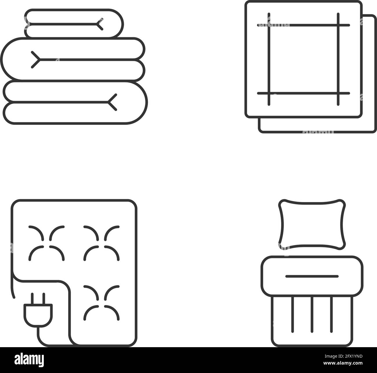 Household textile linear icons set Stock Vector Image & Art - Alamy