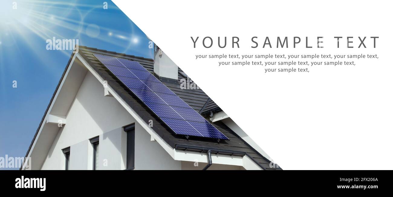 BANNER - Solar Panels With Sunlight. Renewable Energy Concept Stock ...