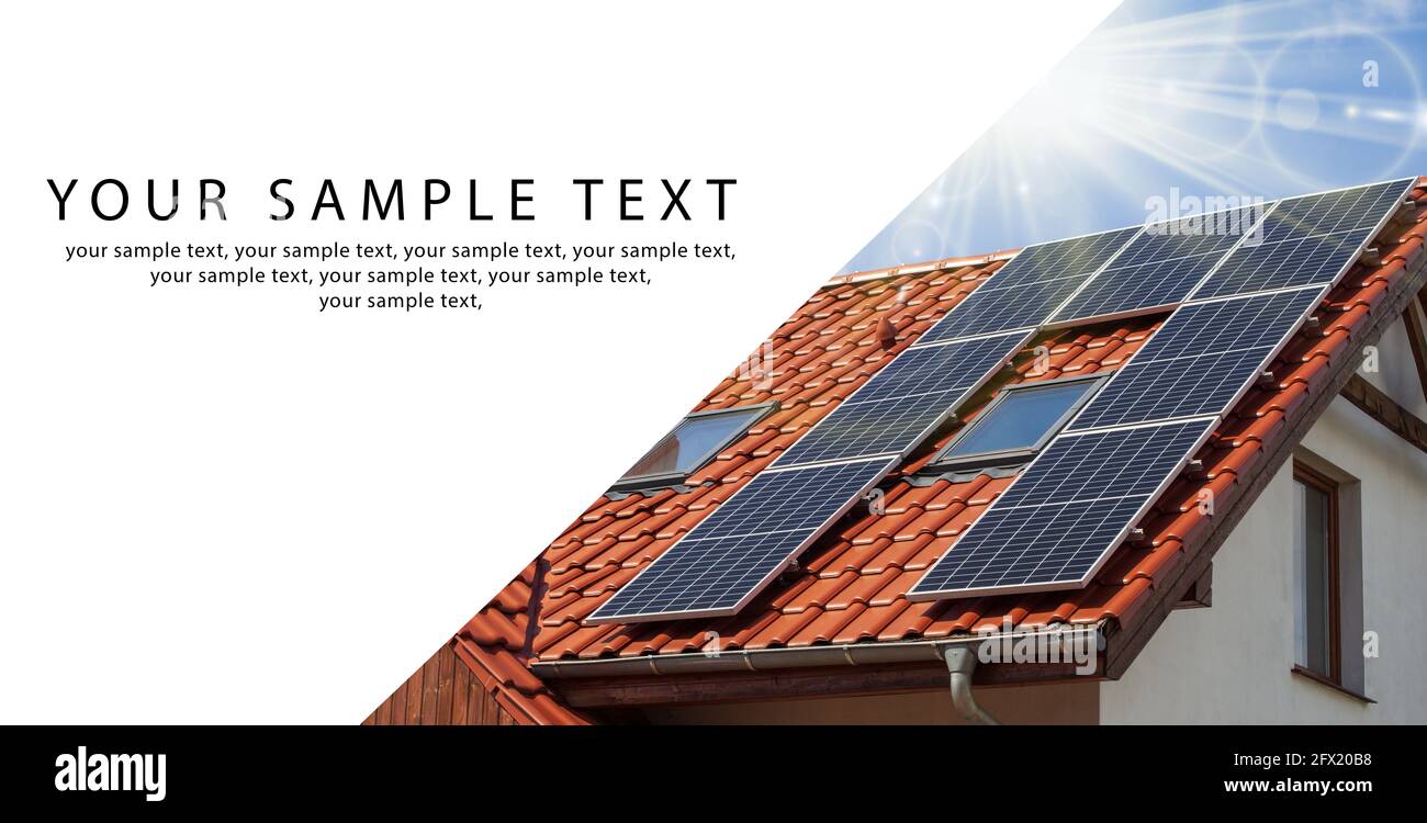 BANNER - Solar Panels With Sunlight. Renewable Energy Concept Stock ...