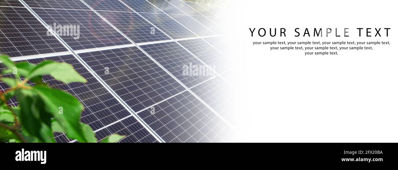 BANNER - Solar Panels With Sunlight. Renewable Energy Concept Stock ...
