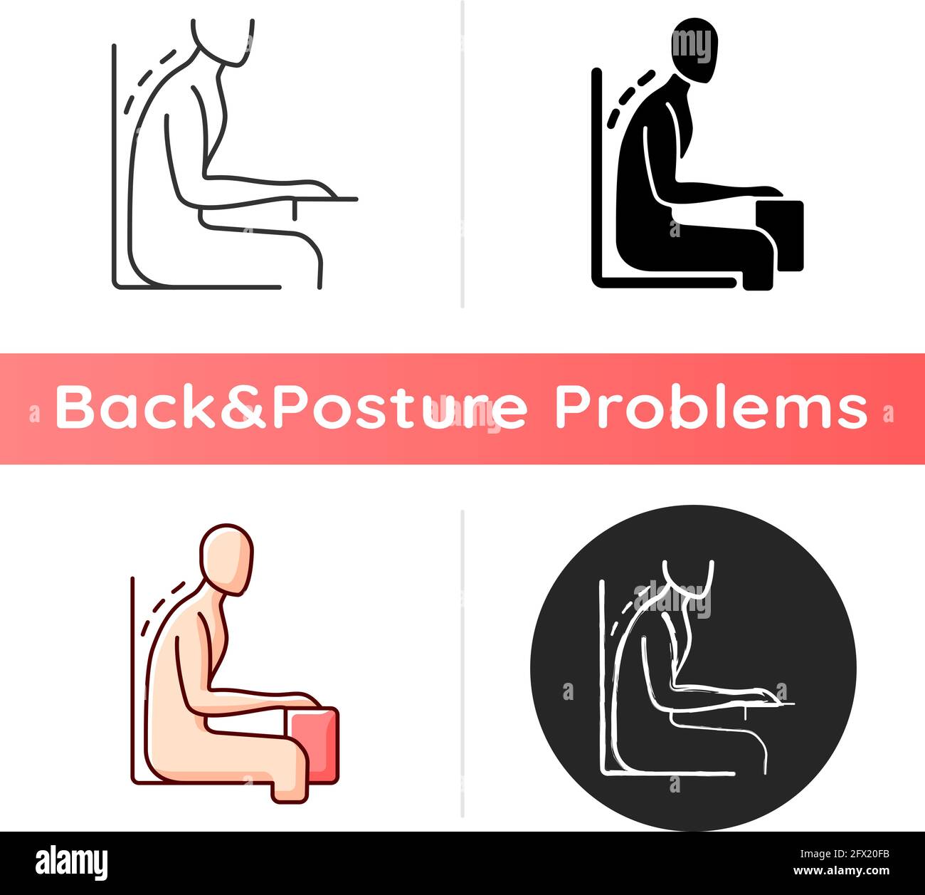 Being Bent Over Desk Icon Stock Vector Image And Art Alamy