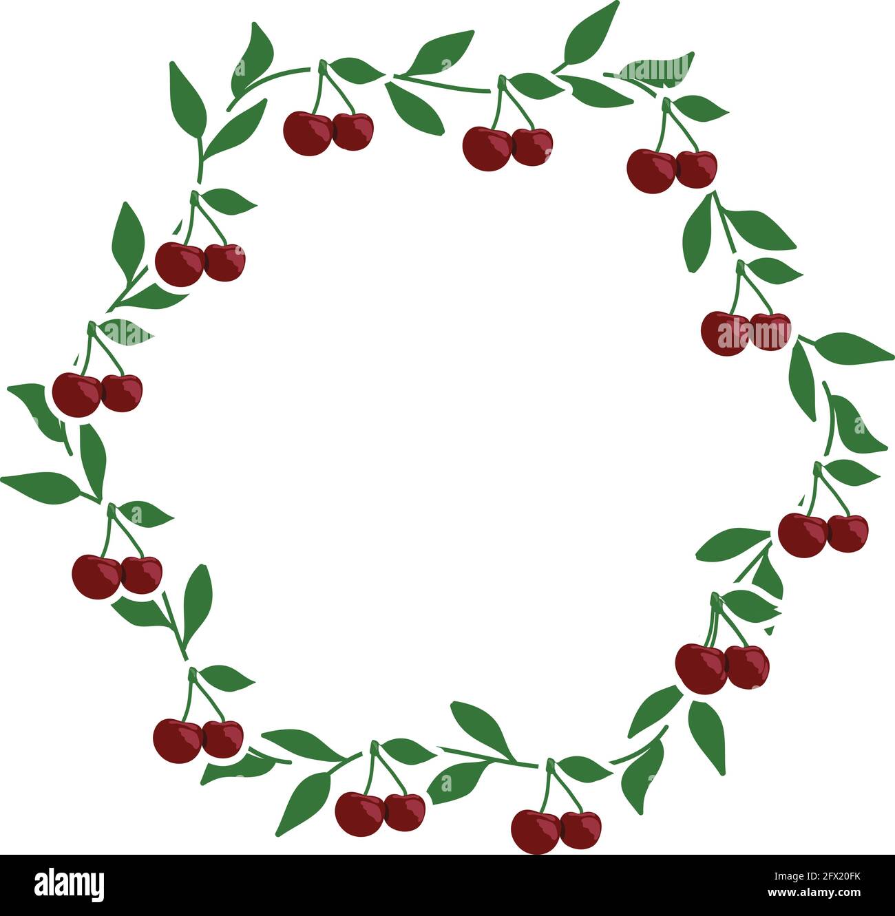 cherry branch with leaves, , graphic design element Stock Vector Image ...