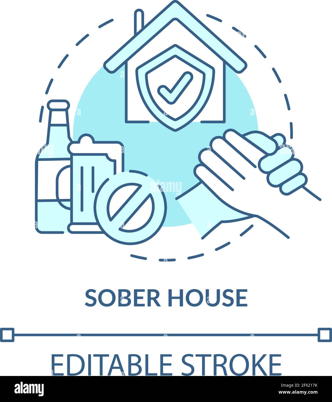Sober house concept icon Stock Vector Image & Art - Alamy