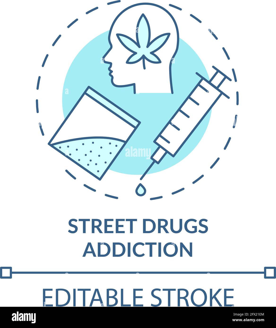 Street drugs addiction concept icon Stock Vector Image & Art - Alamy