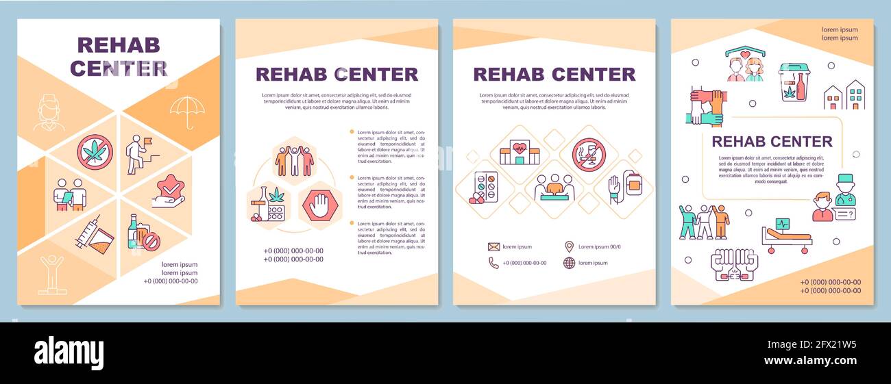 Rehab center brochure template Stock Vector Image & Art - Alamy
