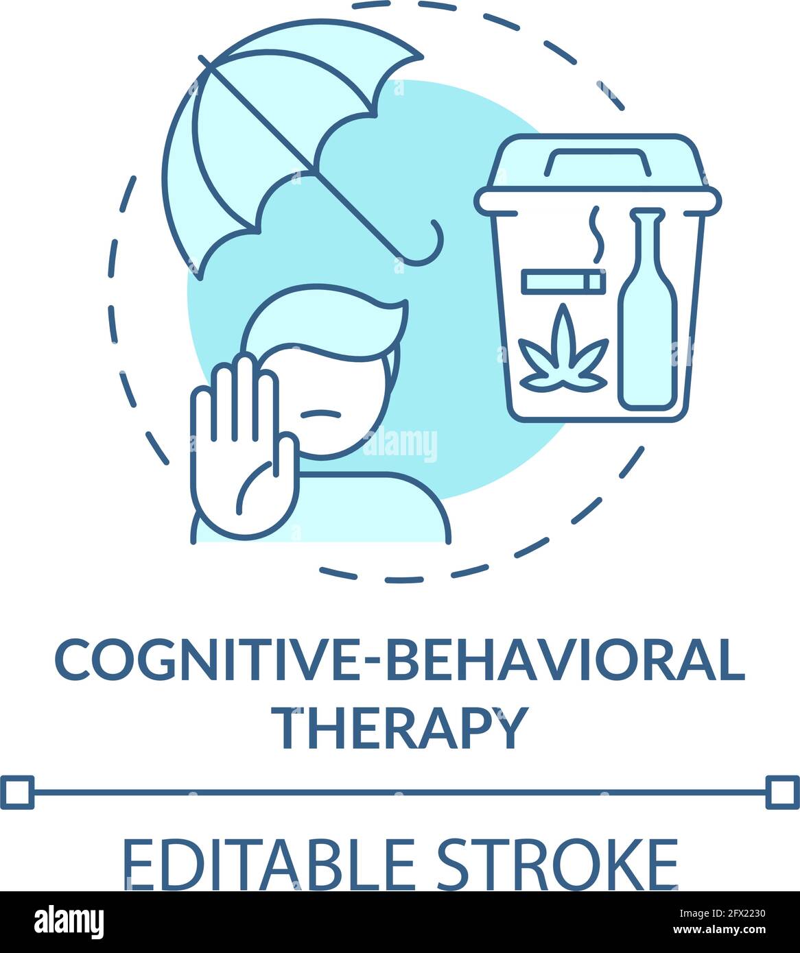 Cognitive behavioral therapy concept icon Stock Vector Image & Art - Alamy
