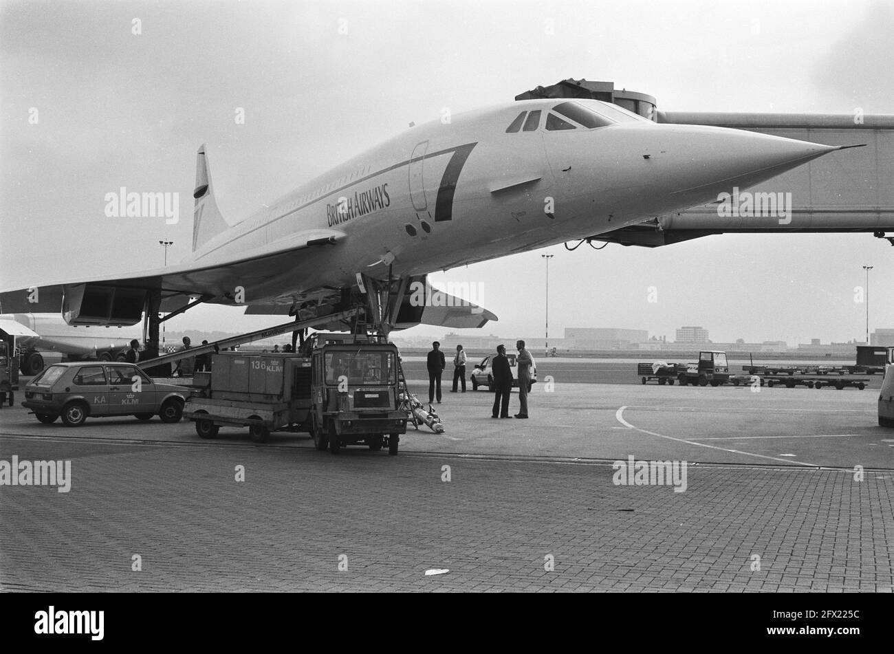 Concorde (supersonic passenger airplane) lands at Schiphol Airport ...
