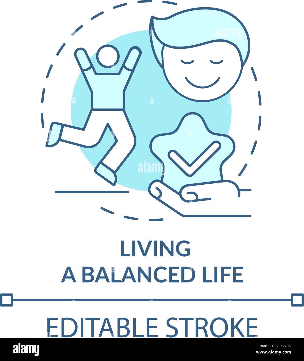 Living a balanced life concept icon Stock Vector Image & Art - Alamy