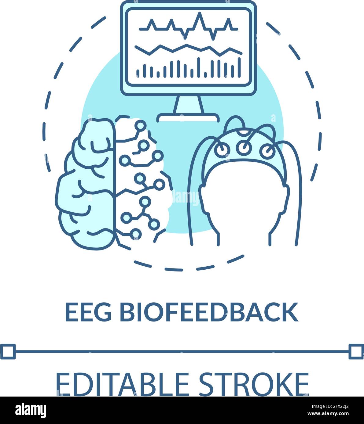 Eeg biofeedback concept icon Stock Vector Image & Art - Alamy