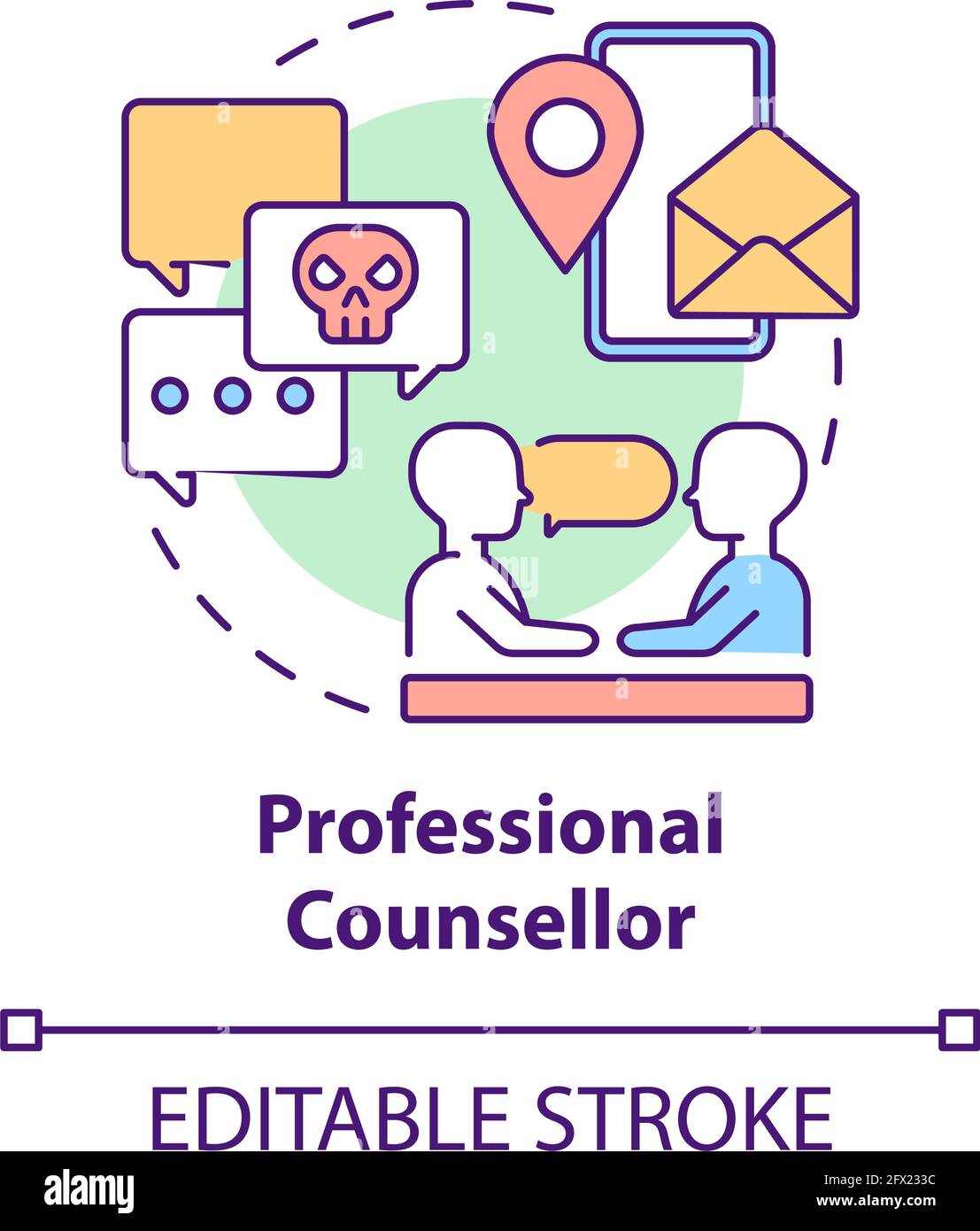 Professional counsellor concept icon Stock Vector Image & Art - Alamy
