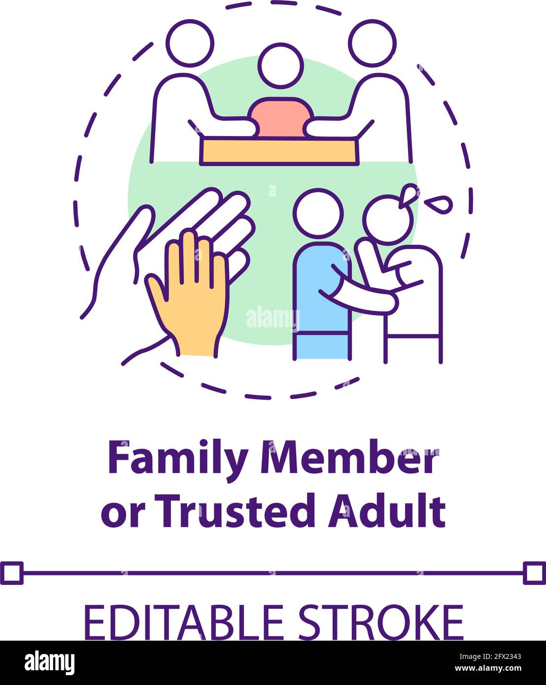 Family member and trusted adult concept icon Stock Vector Image & Art ...