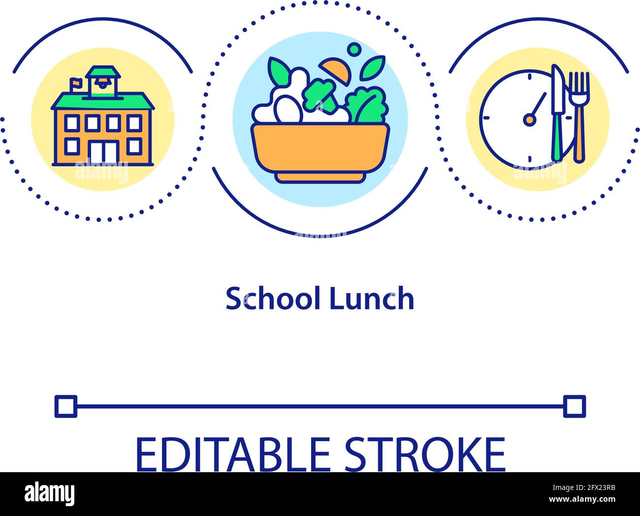 School lunch concept icon Stock Vector Image & Art - Alamy