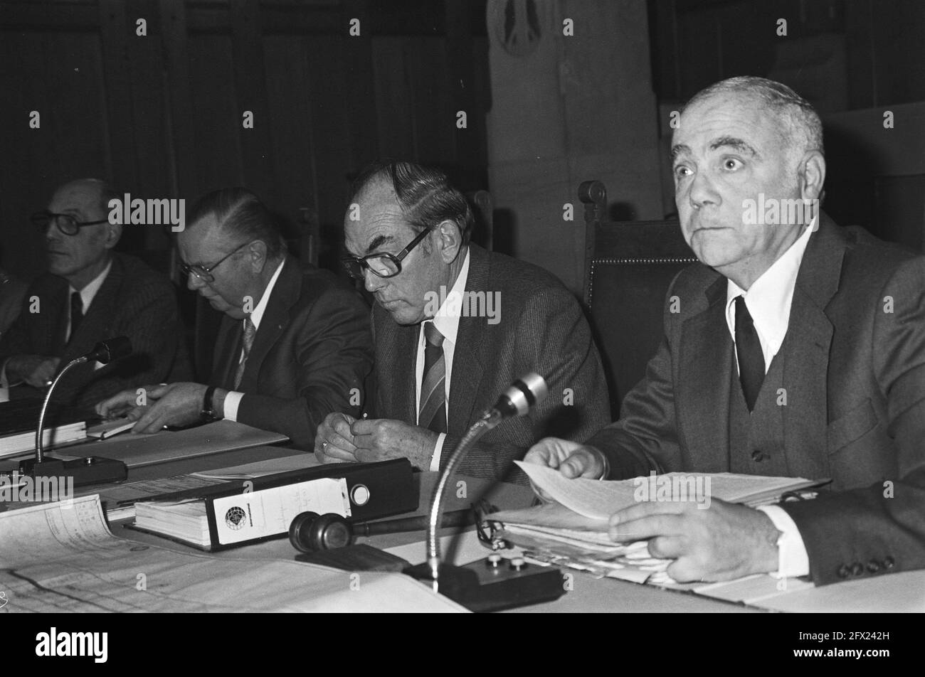 Members of the Shipping Council; from left to right mr W.J.M. Berger, W ...