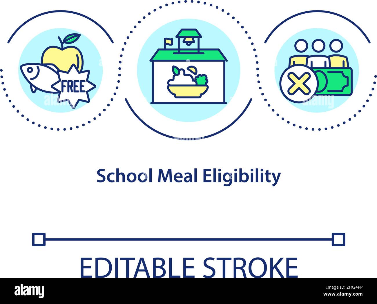 School meal eligibility concept icon Stock Vector Image & Art - Alamy