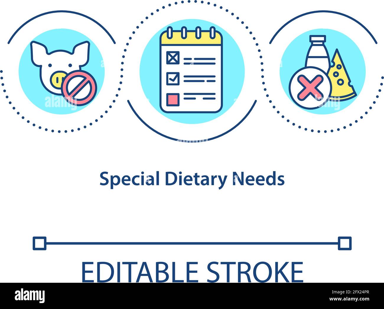 Special dietary needs concept icon Stock Vector Image & Art - Alamy