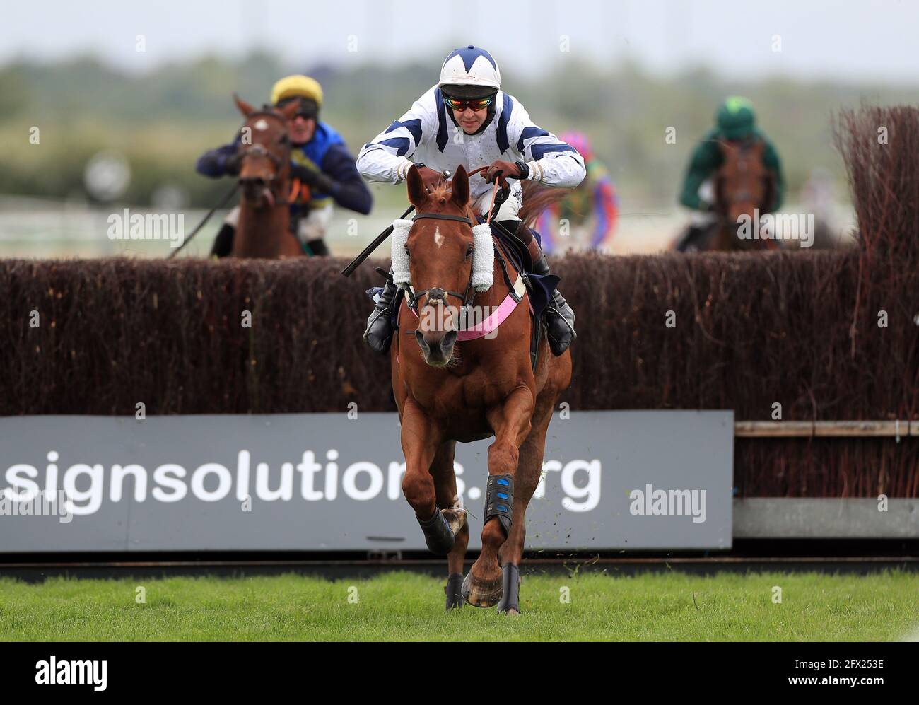 Jockey brendan powell at southwell racecourse hi-res stock photography ...