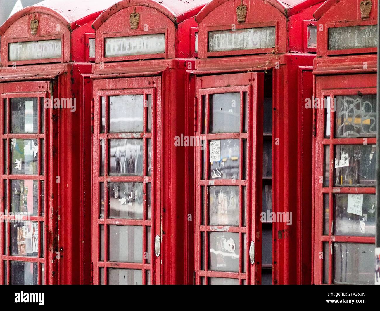 Old Phone Boxes Stock Photo - Alamy