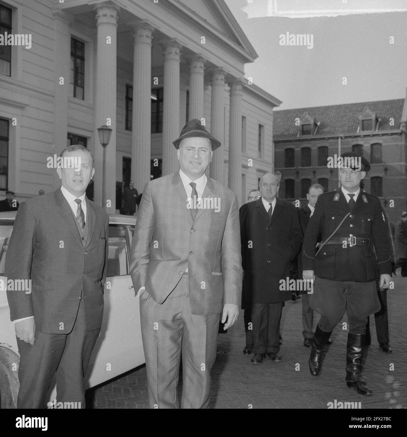 Leo Horn before police judge, after court hearing Leo Horn hands out ...