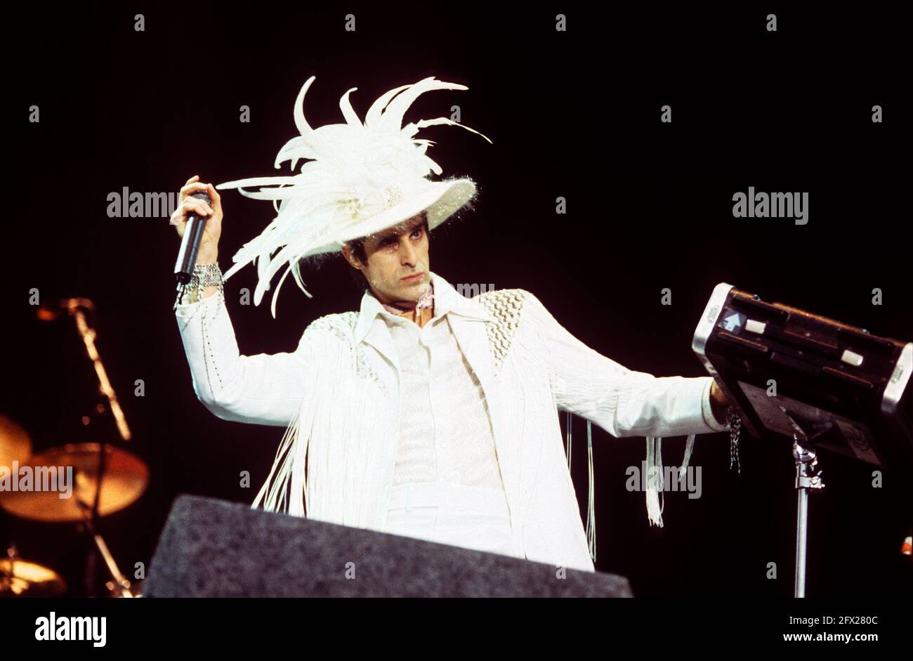 Perry Farrell, lead singer of Jane's Addiction performing at the ...