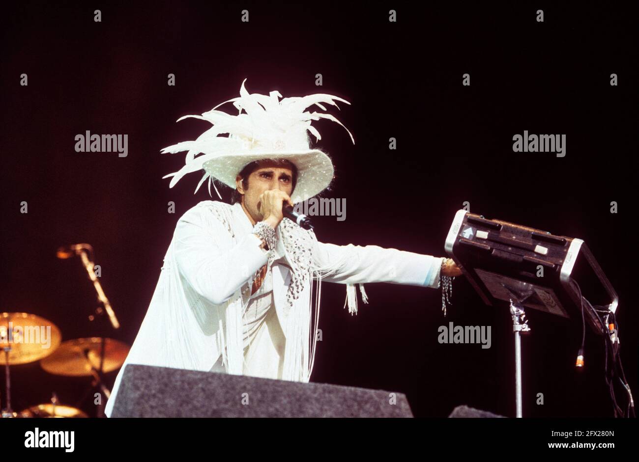 Perry Farrell, lead singer of Jane's Addiction performing at the ...