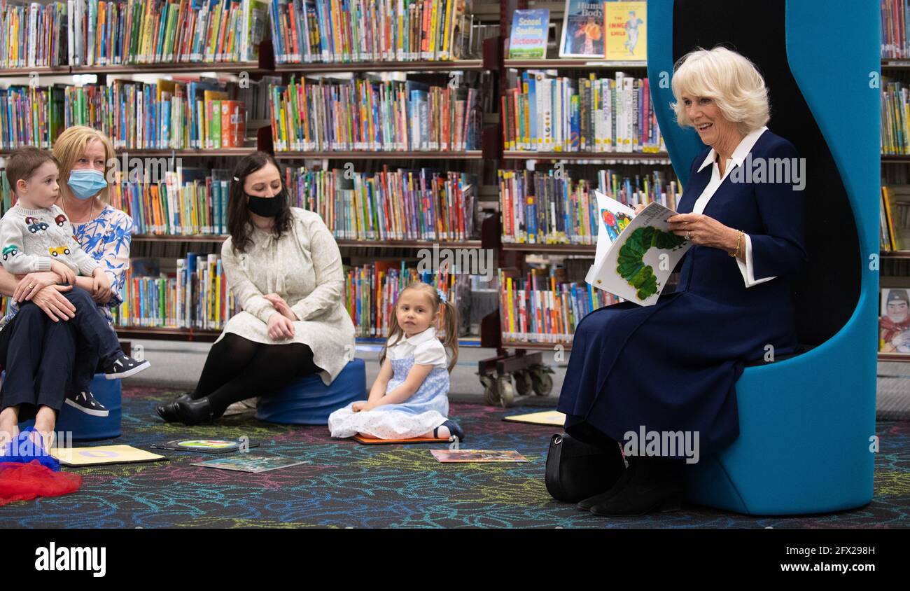 The Duchess of Cornwall reads an excerpt from the Very Hungry ...