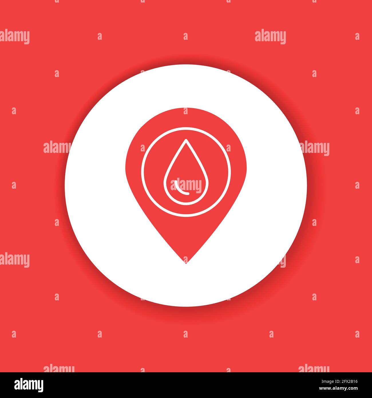 Blood bank location color glyph icon. Transfusion,donation, charity ...