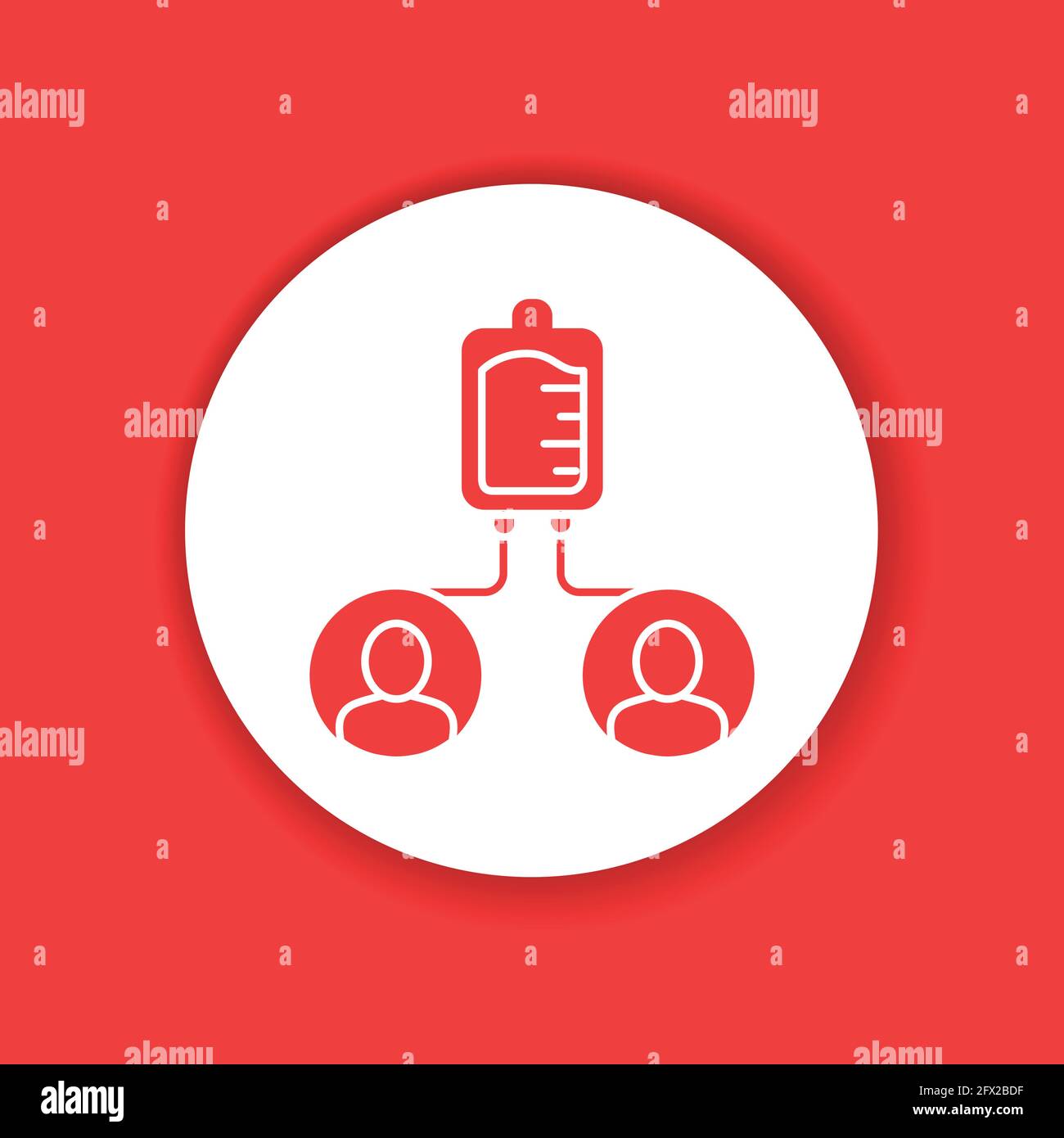 Blood transfusion color glyph icon. Donorship, charity concept. World ...
