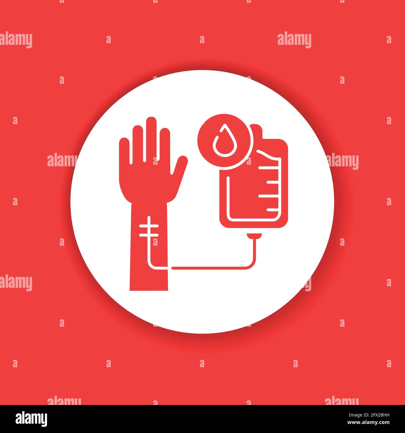 Blood transfusion color glyph icon. Donation, charity concept ...