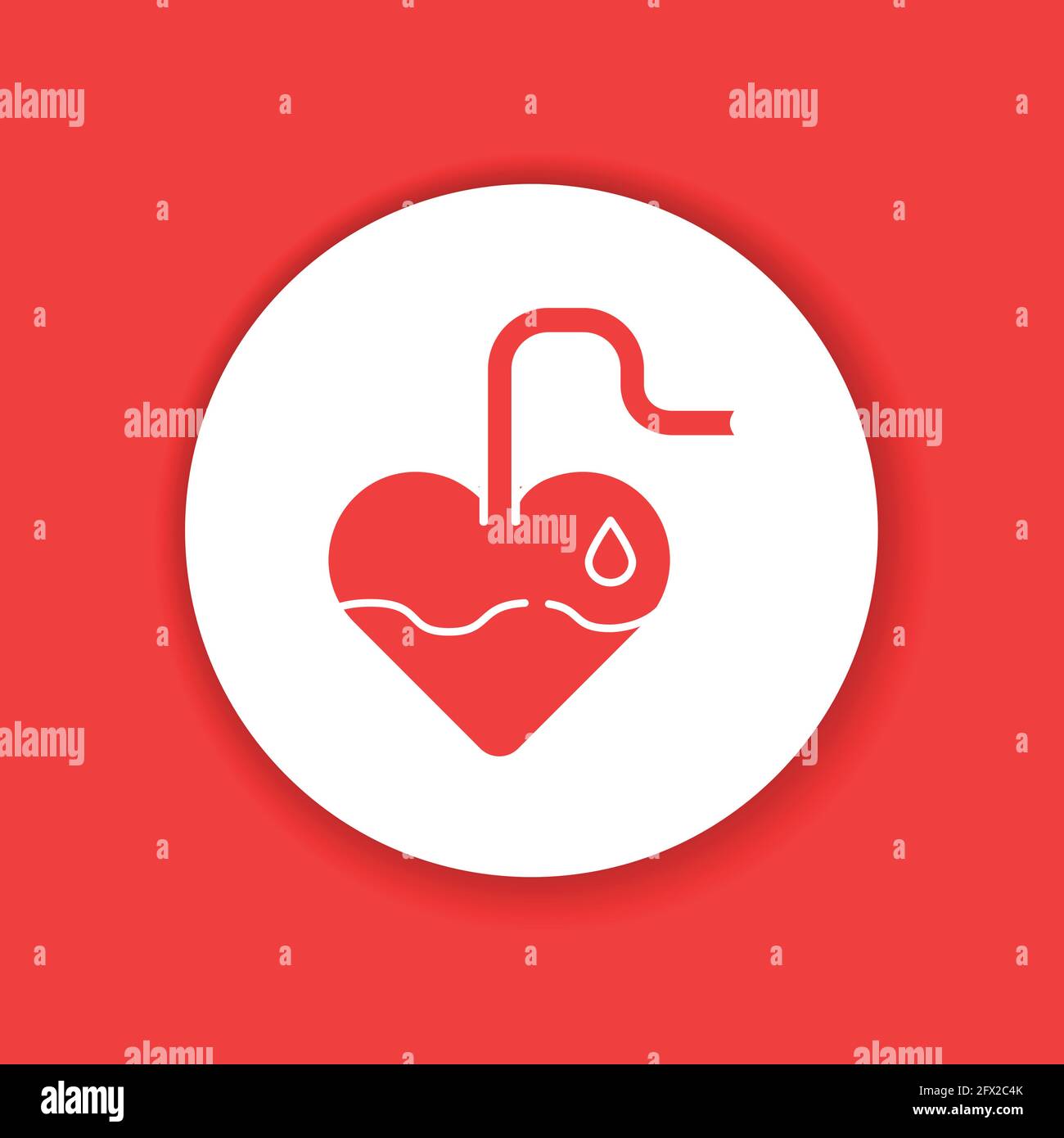 Blood transfusion color glyph icon. Donation, charity concept ...