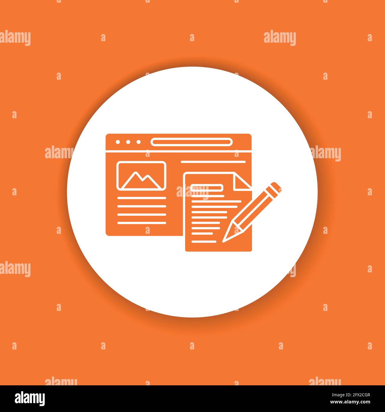 Copywriting color glyph icon. Digital marketing sign. Content ...