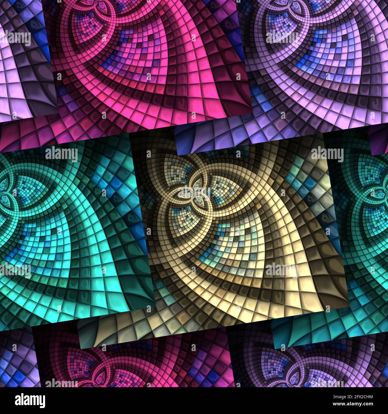 3D render seamless pattern background tile with embossed puff pixels ...