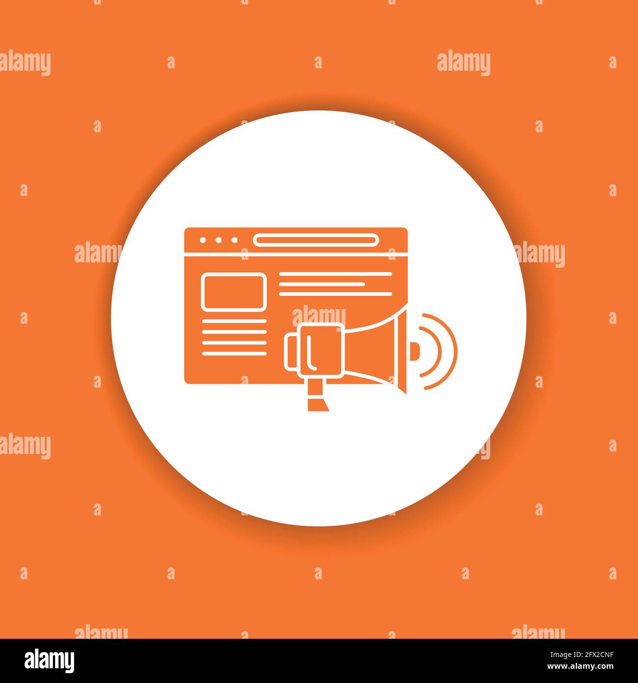 Digital marketing color glyph icon. Advertising social media concept ...