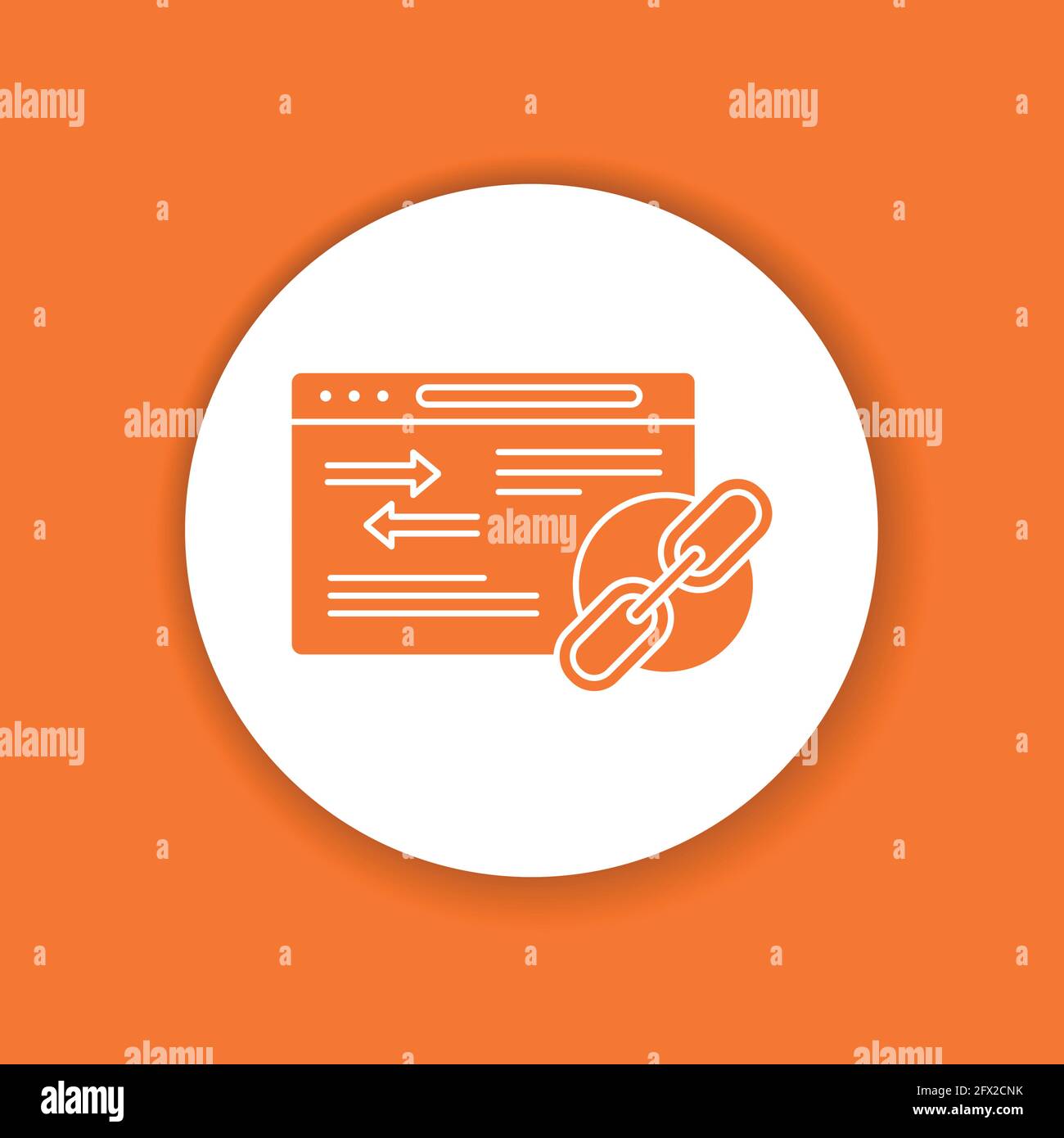 Link building color glyph icon. Digital marketing sign. Connect Link ...