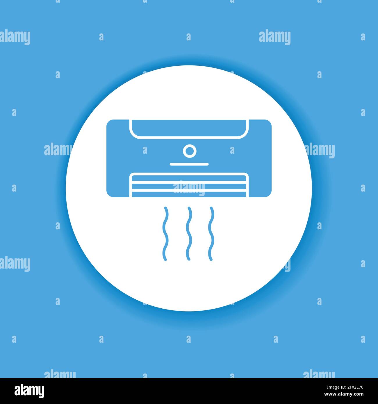 Air conditioner color glyph icon. Hotel amenities sign. Pictogram for ...