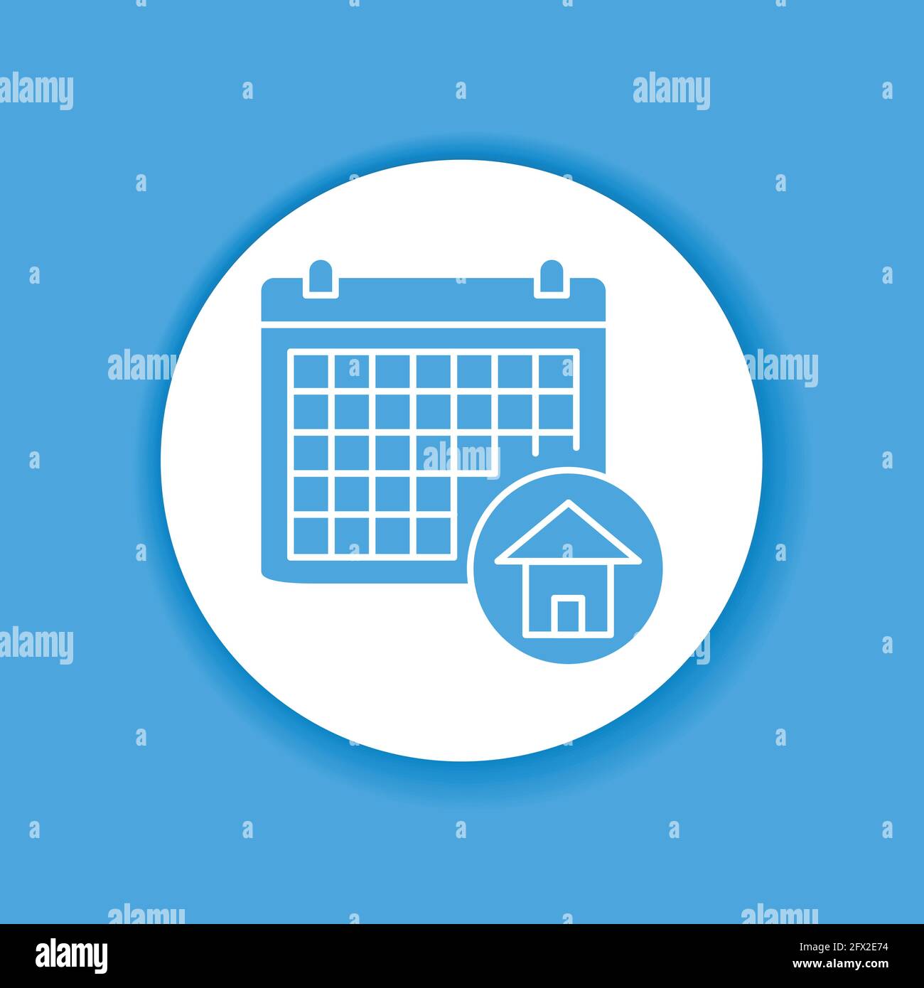 Booking date color glyph icon. Date of reservation an appartment ...