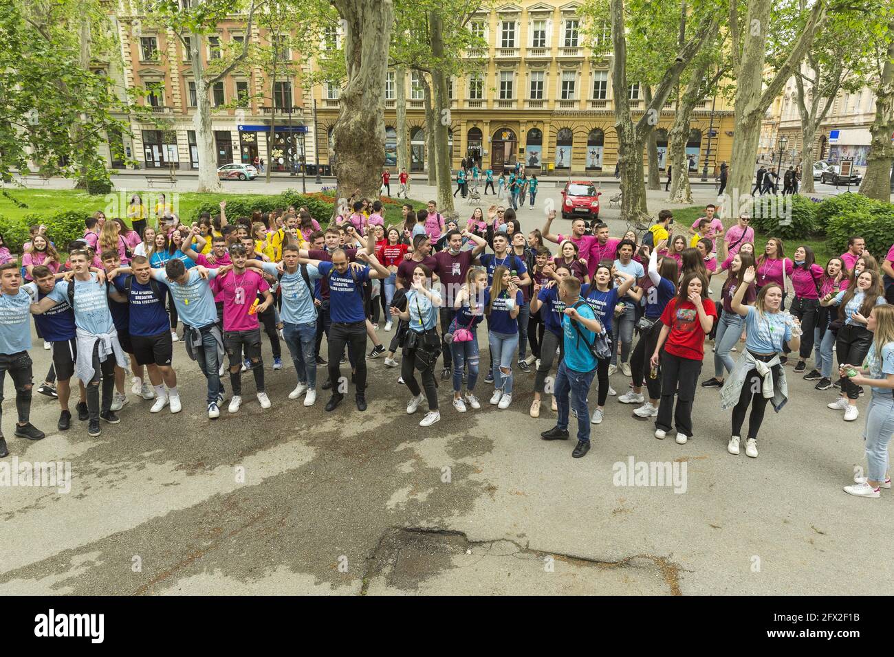 High school students in Croatia celebrate graduation Stock Photo - Alamy