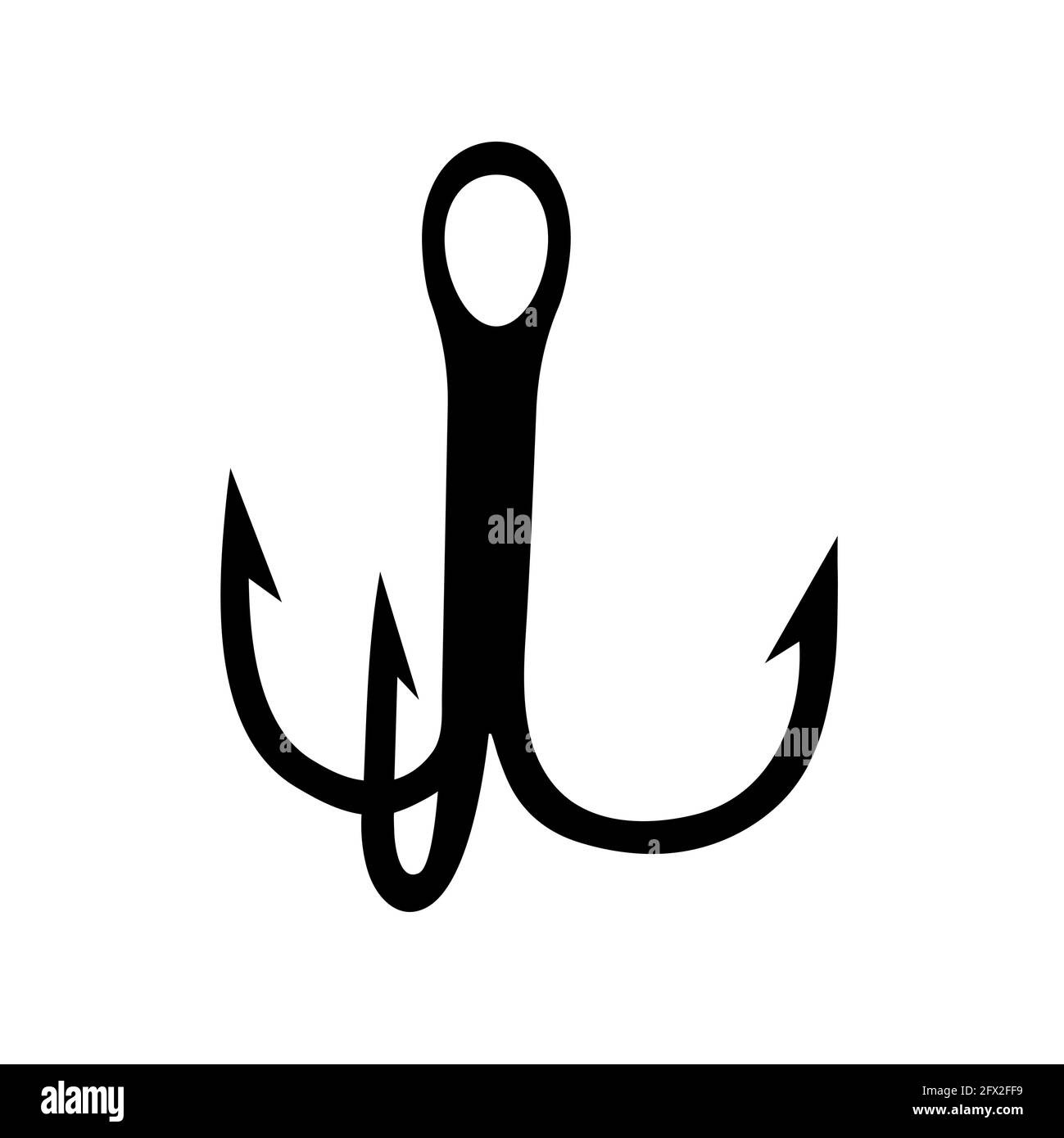 Treble Hook Fishing ico Stock Vector Image & Art - Alamy