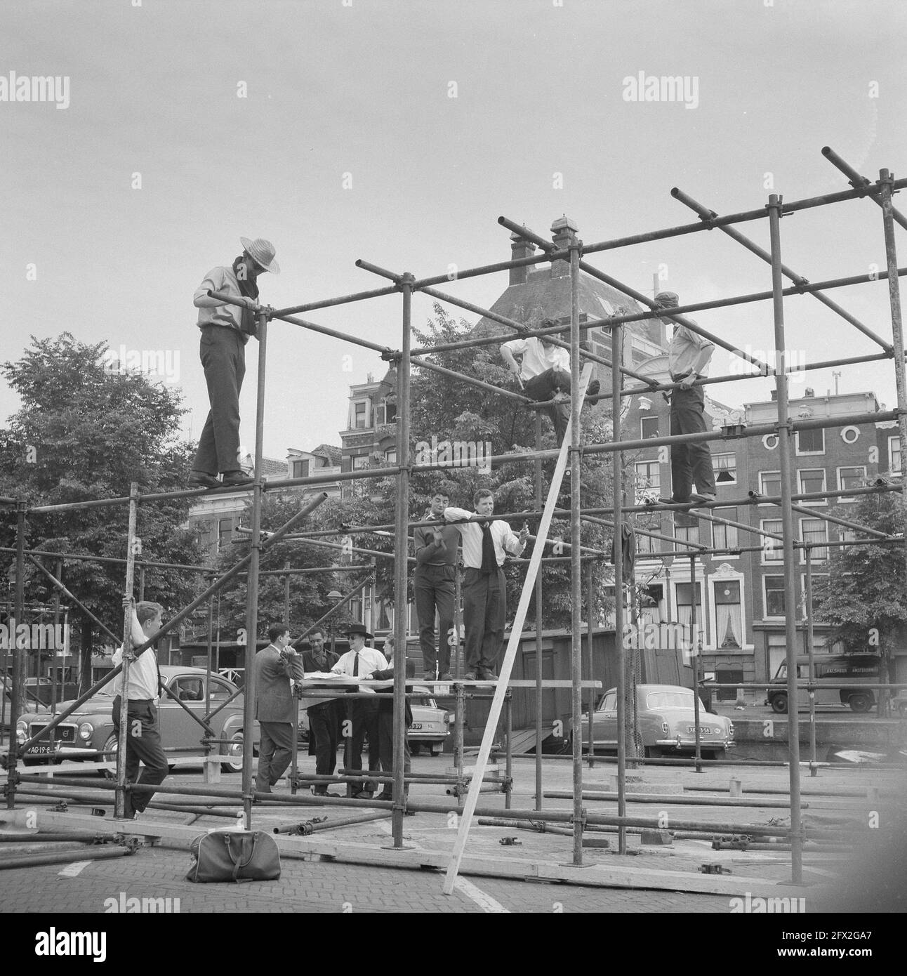 Lustrumfeest ASC students build an Inca temple, June 13, 1962, lustrum ...