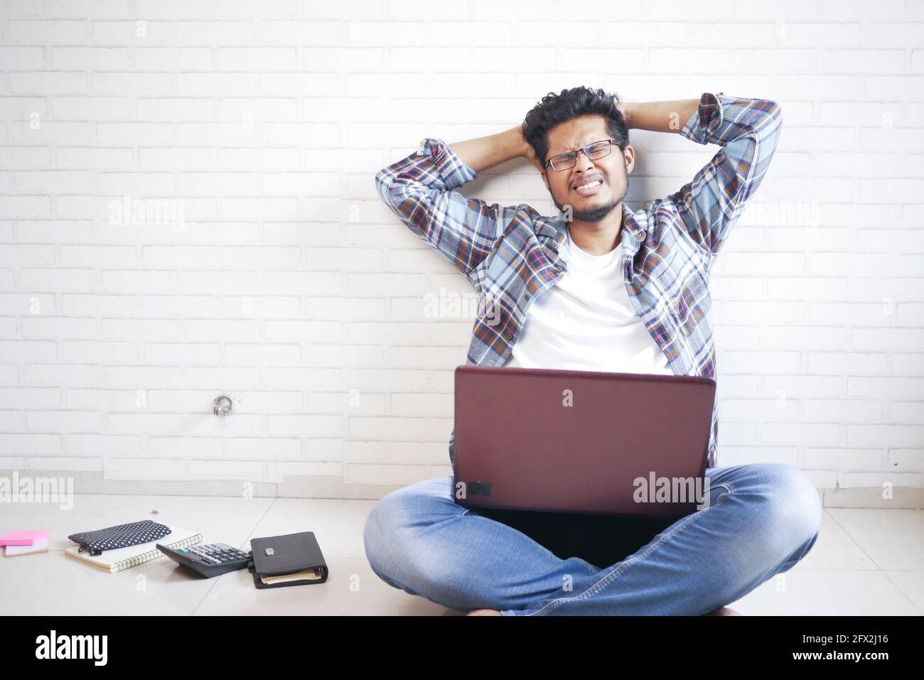 Sad man working on hi-res stock photography and images - Alamy