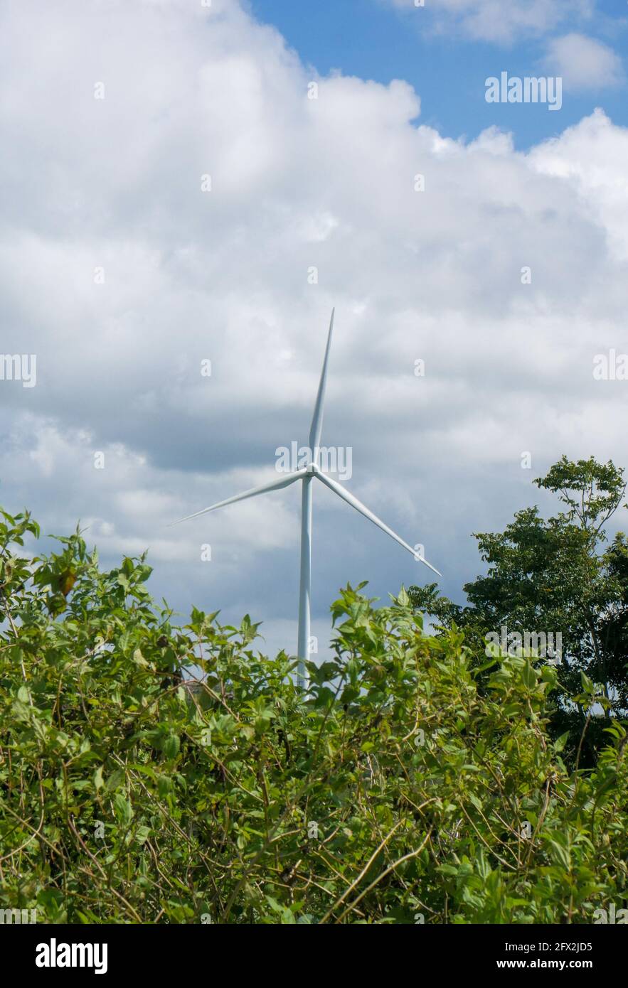 Wind farm on hilly terrain hi-res stock photography and images - Alamy