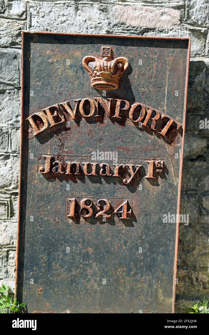 Plaque at the foot of Devonport Column in Ker Street, within the ...