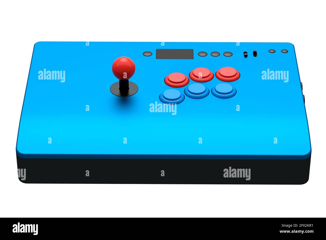 Vintage arcade stick with joystick and tournament-grade buttons on ...