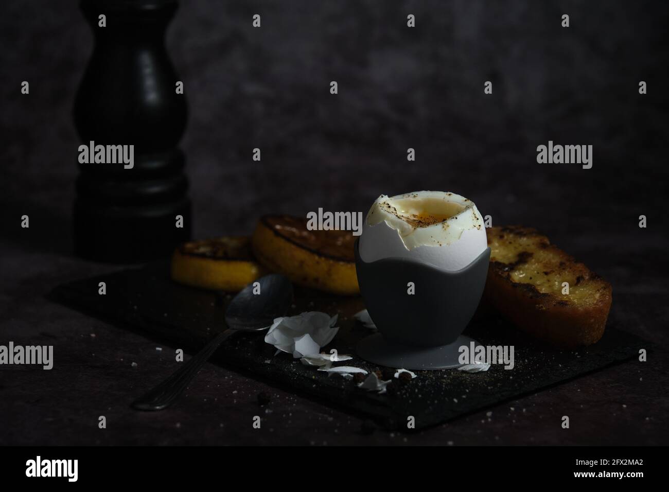 soft-boiled egg on a stand Stock Photo - Alamy