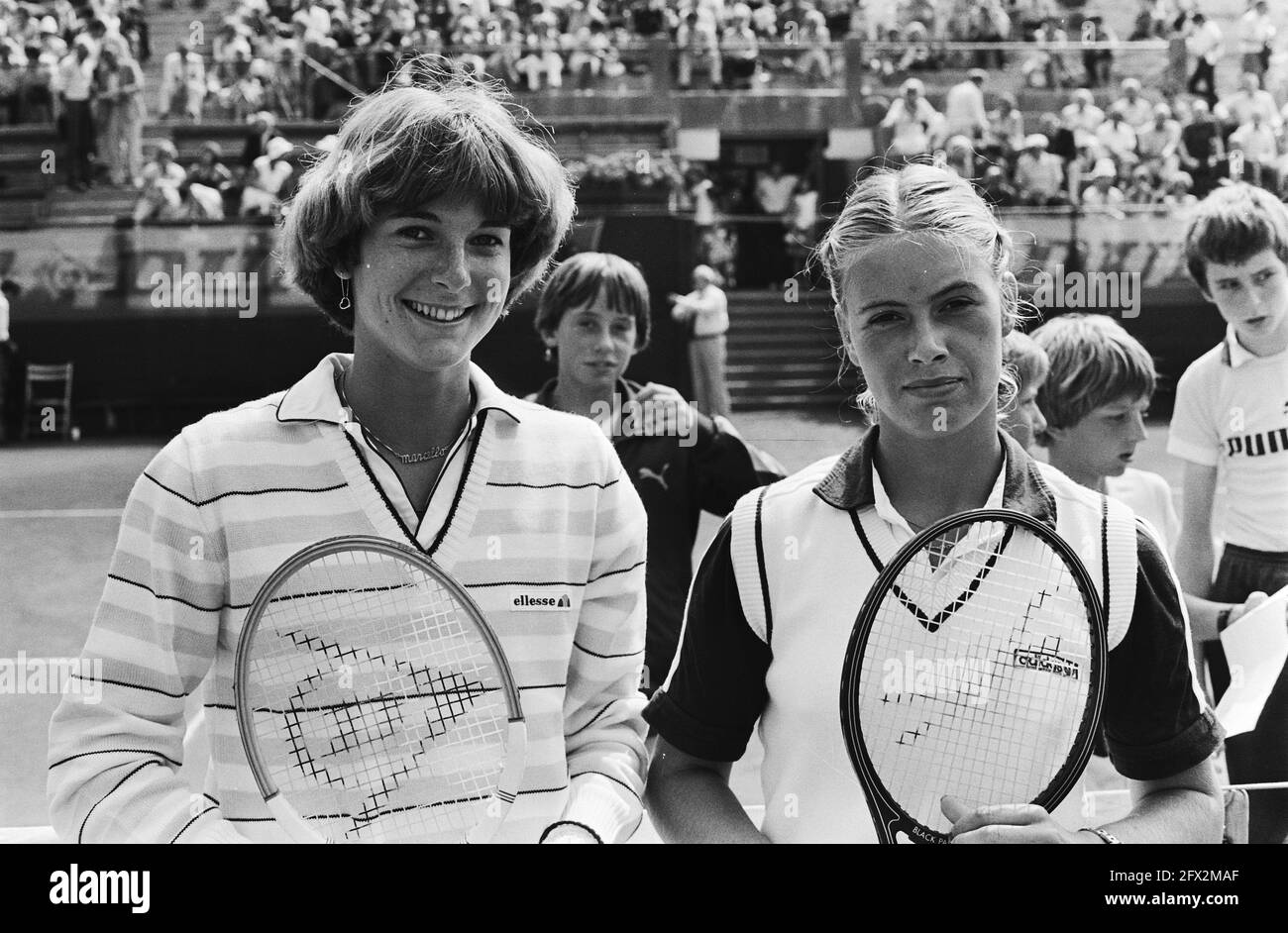Marcella Mesker (left) and Marianne van der Torre, August 15, 1980 ...