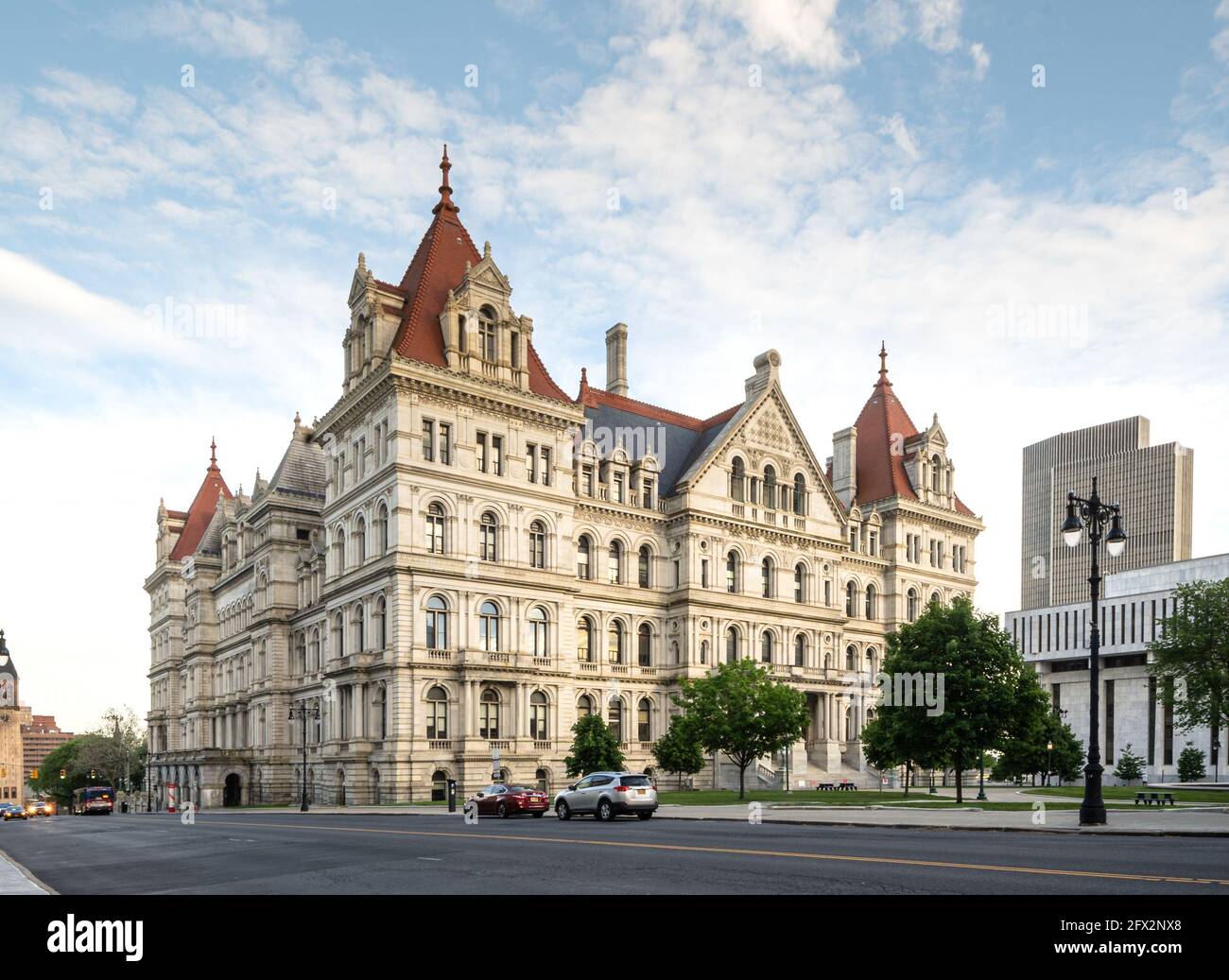 Albany, NY - USA - May 22, 2021: three quarter landscape view of the ...